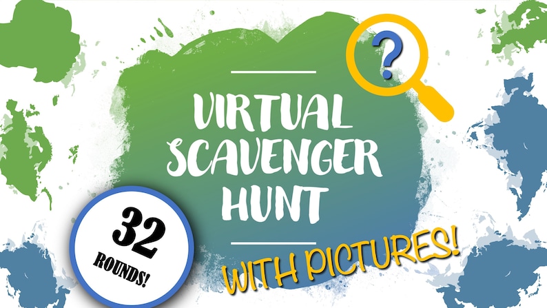 Virtual Scavenger Hunt With Pictures & Scoreboard Powerpoint Game Zoom ...