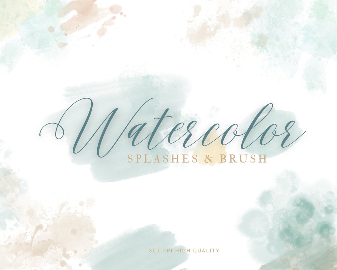 Watercolor Clipart, Brush Strokes, Png Clipart, Splashes Clipart Png ...