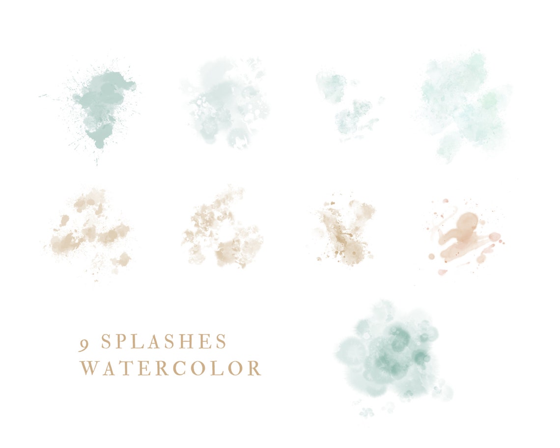 Watercolor Clipart, Brush Strokes, Png Clipart, Splashes Clipart Png ...