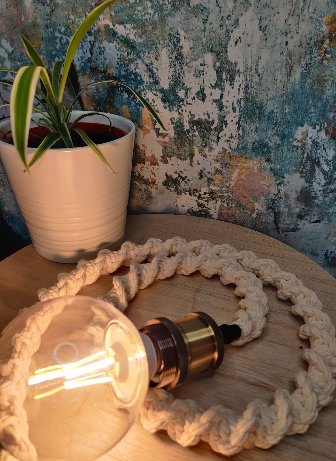 Macramé Pendant Rope Light - Etsy UK