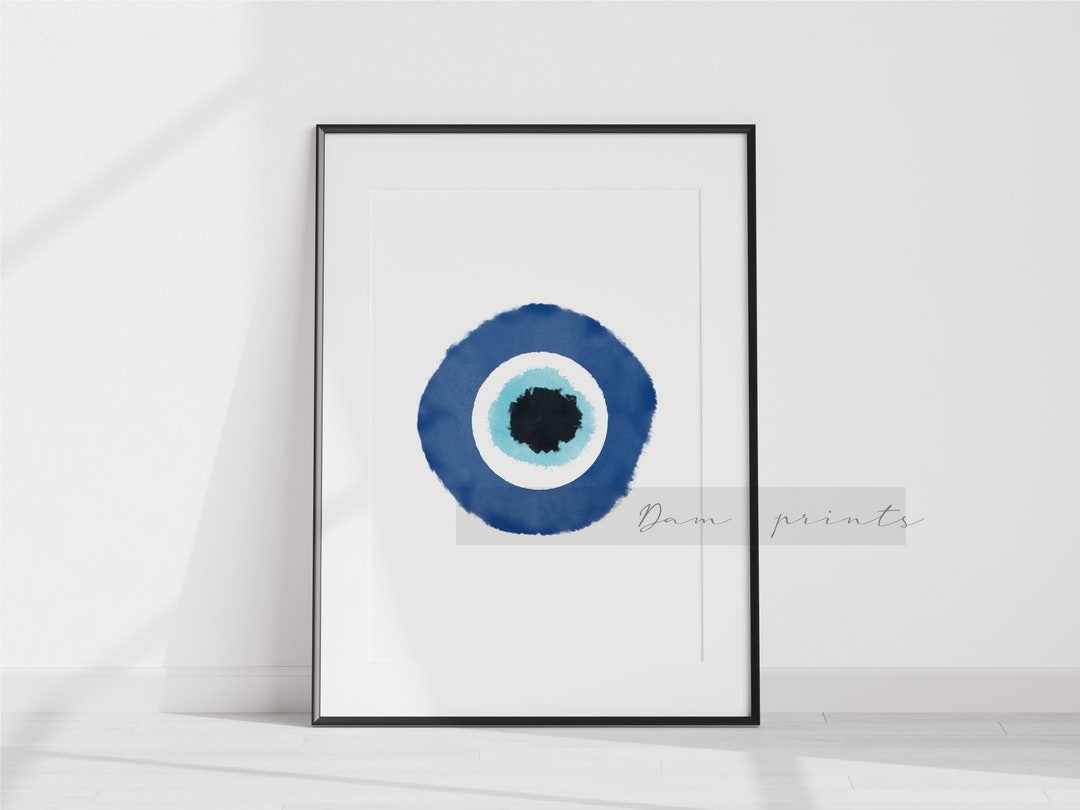 Evil Eye Watercolor Print | Turkish Nazar Amulet Art - Etsy UK