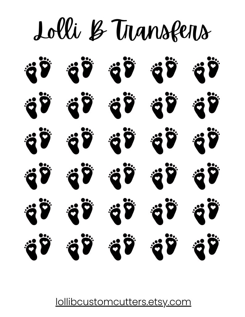Baby Feet Icing Transfer Sheet - Etsy
