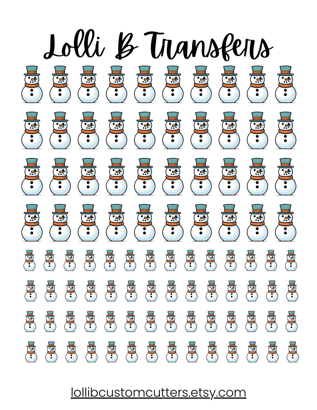 Snowman Royal Icing Transfer Sheet - Etsy