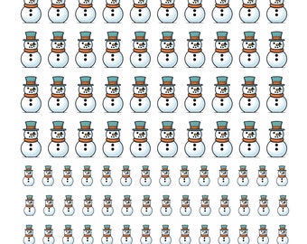 Snowman Royal Icing Transfer Template - Etsy