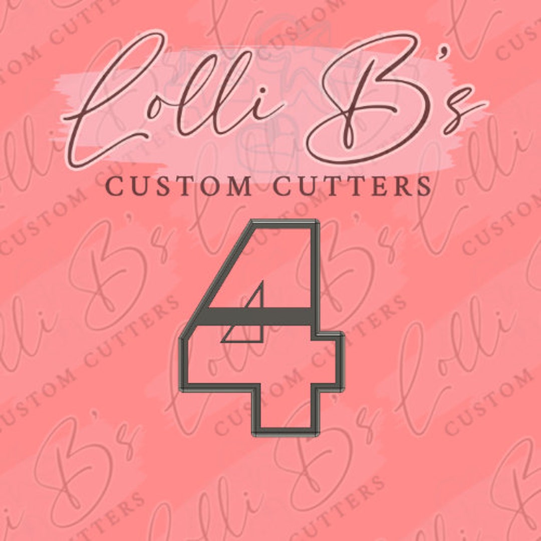 Number 4 (four) Cookie Cutter and Fondant Cutter - Etsy