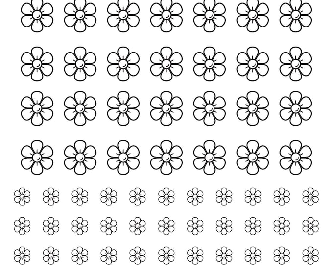 Daisy Flower Royal Icing Transfer Sheet - Etsy