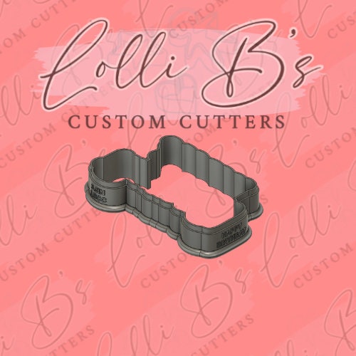Happy Birthday Hand Lettered Plaque Cookie Cutter and Fondant Cutter - Etsy