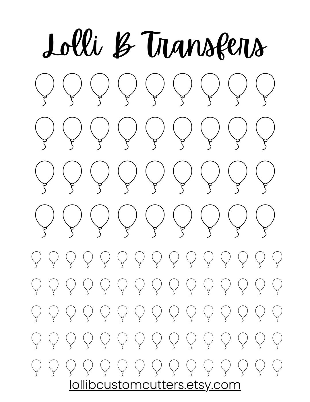 Balloon Royal Icing Transfer Sheet - Etsy