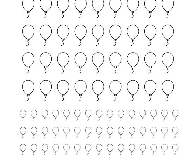 Balloon Letters/numbers Transfer Sheet - Etsy Canada