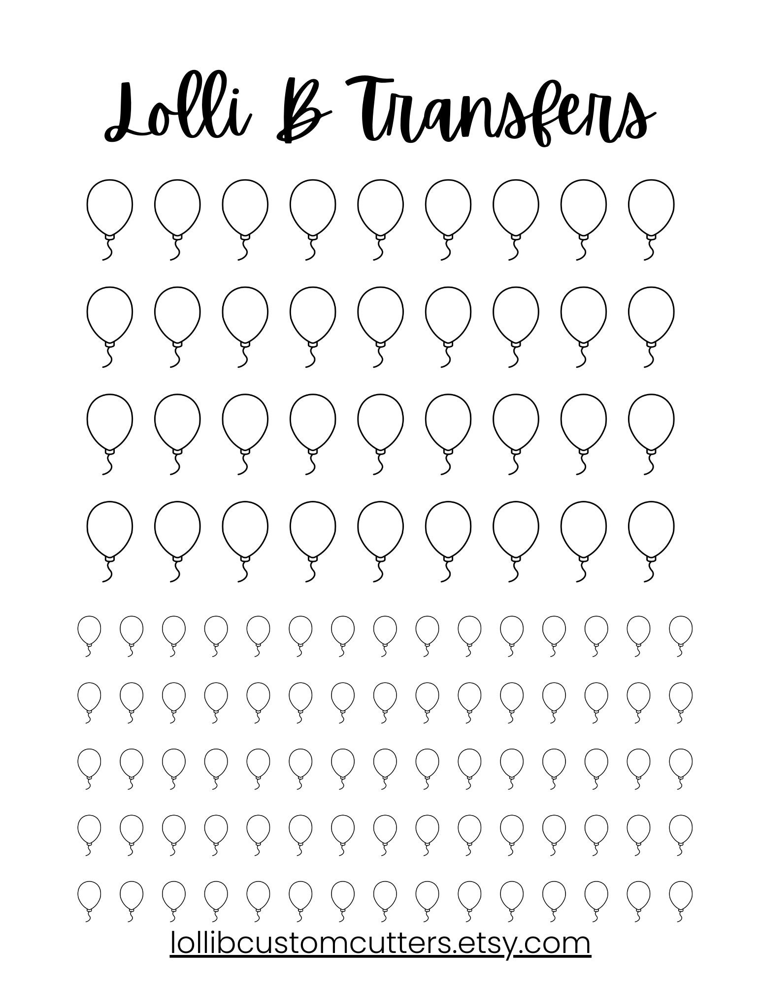 Balloon Royal Icing Transfer Sheet - Etsy