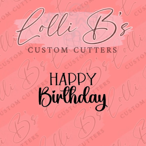 Happy Birthday Hand Lettered Plaque Cookie Cutter and Fondant Cutter - Etsy