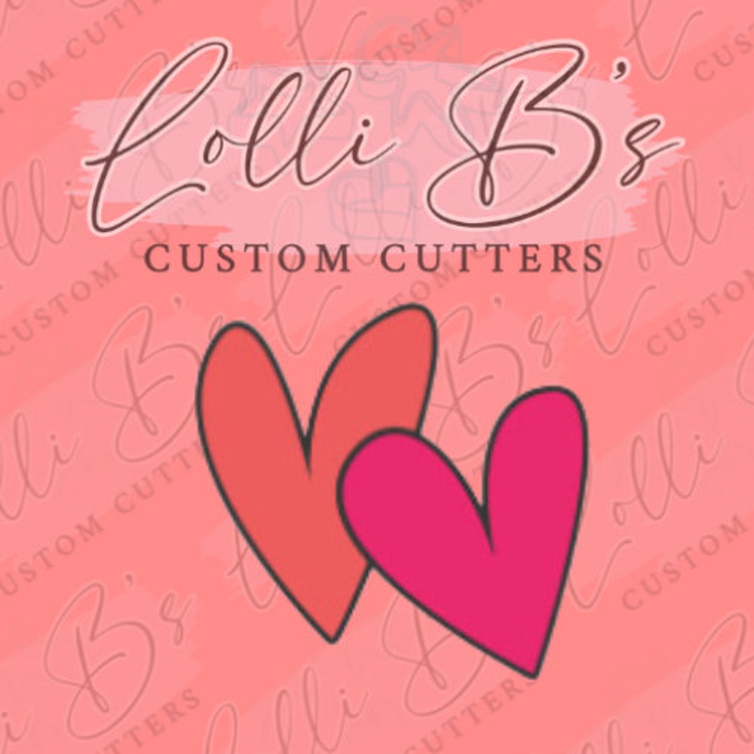 Double Funky Hearts Cookie Cutter and Fondant Cutter - Etsy
