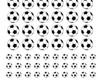 Soccer Ball Royal Icing Transfer Sheet Template Sprinkle PDF Download ...