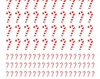 Candy Cane Royal Icing Transfer Sheet - Etsy