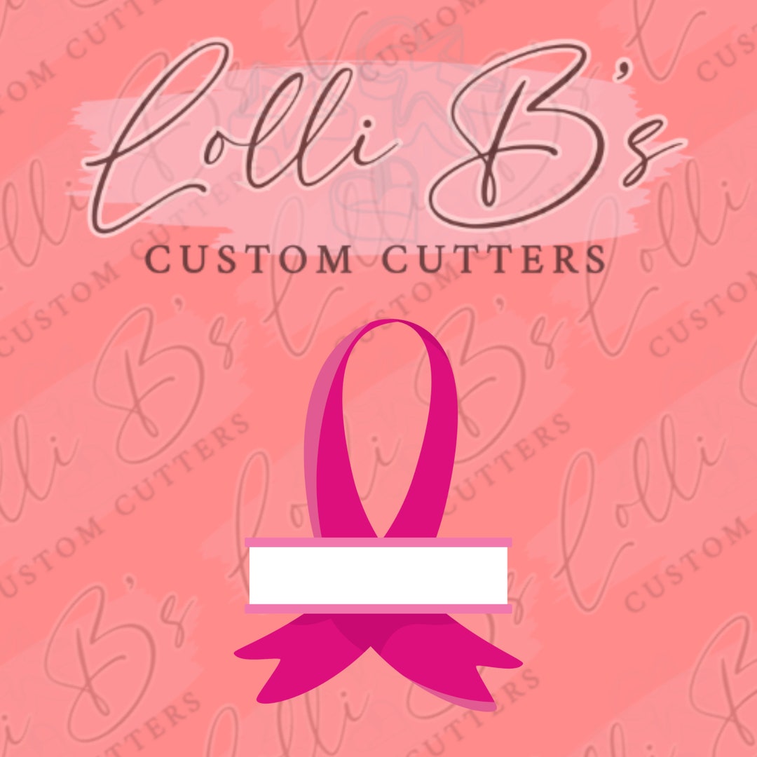 Breast Cancer Awareness Ribbon Plaque Cookie Cutter and Fondant Cutter ...
