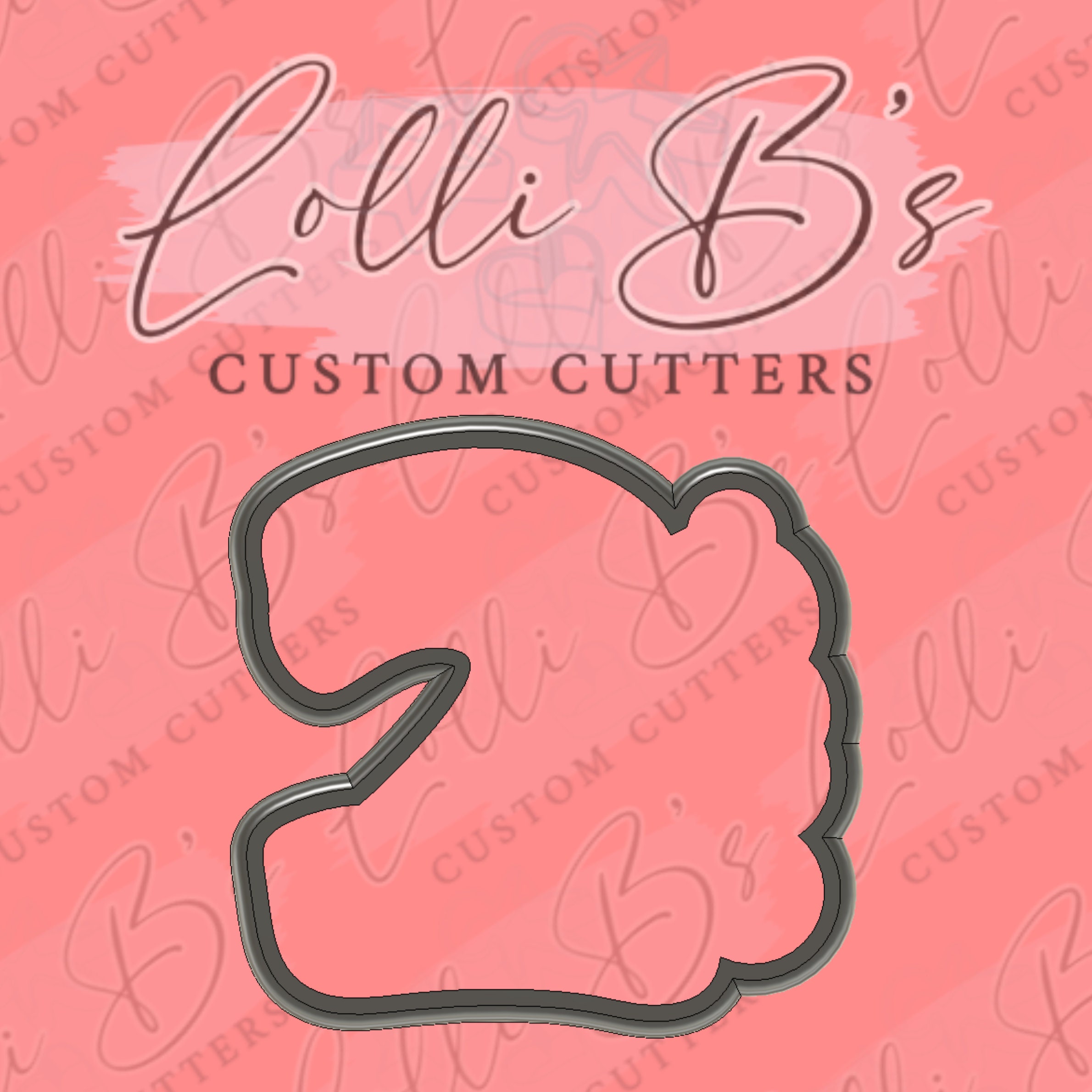 Script Number Two 2 Word on Side Cookie Cutter and Fondant - Etsy