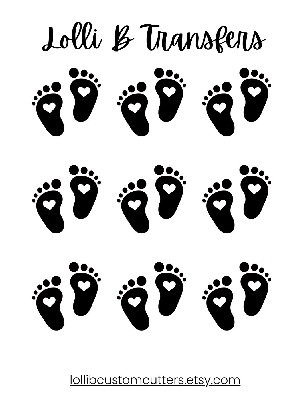Baby Feet Icing Transfer Sheet - Etsy