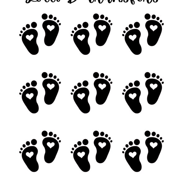 Baby Feet Icing Transfer - Etsy
