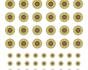 Sunflower Royal Icing Transfer Sheet - Etsy
