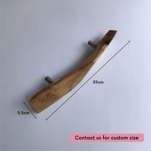 Handmade Teak Door Handle Unique Wooden Pull for Home & Office Rustic ...