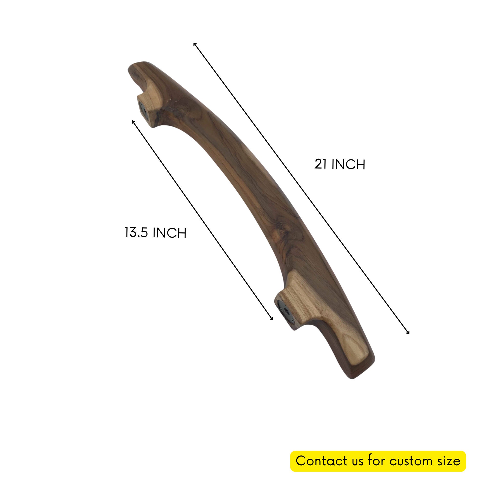 Teak Wood Door Handle Rustic Chic Home Accent, Elegant Wooden Pull ...