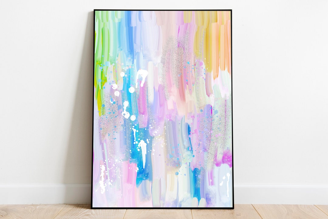 Pastel Abstract Art Print, Colorful Wall Decor (digital Download) - Etsy
