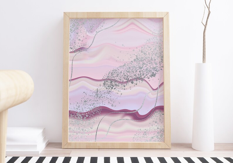 Abstract Wall Art, Pink Print, Abstract Art, Abstract Print, Abstract ...