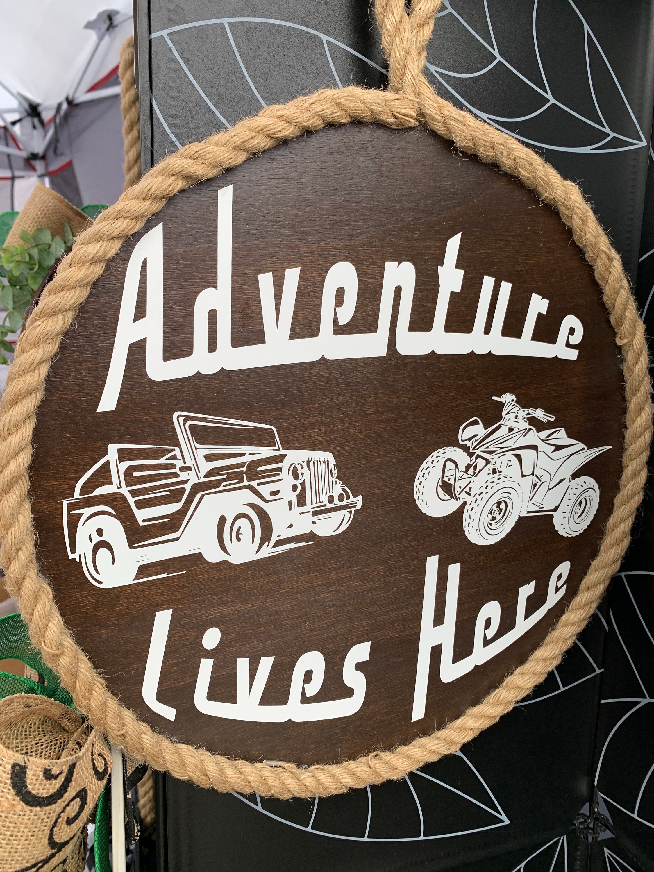 Hand Made Wooden Welcome Round Sign Welcome Sign Wooden Round Sign ...