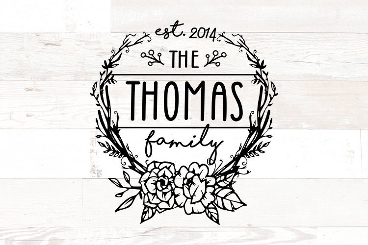 Last Name SVG File Family Monogram Svg Svg Bundle Family - Etsy
