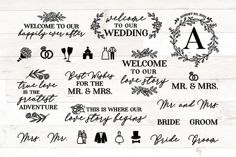 Wedding Svg Files for Cricut Wedding Svg Bundle Wedding Svg | Etsy