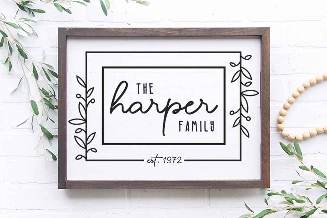 Family Name Svg, Family Sign Svg, Family Last Name Sign Svg Cut Files ...