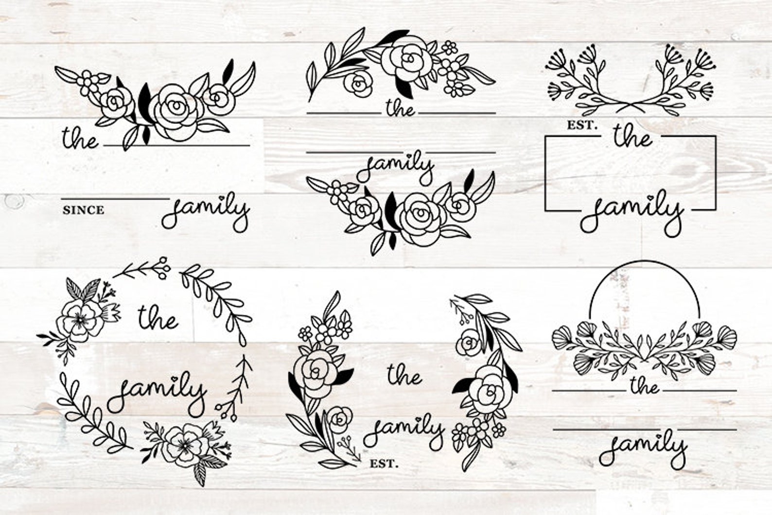 Square Name Sign Svg Family Sign Svg Farmhouse Sign Svg | Etsy