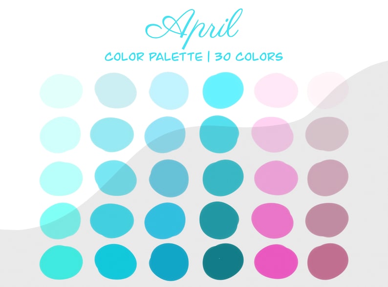 April Procreate Color Palette | Blue and Pink | Easter Palette | iPad ...