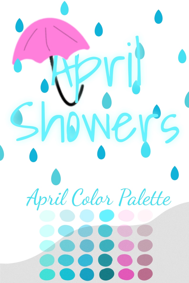 April Procreate Color Palette | Blue and Pink | Easter Palette | iPad ...