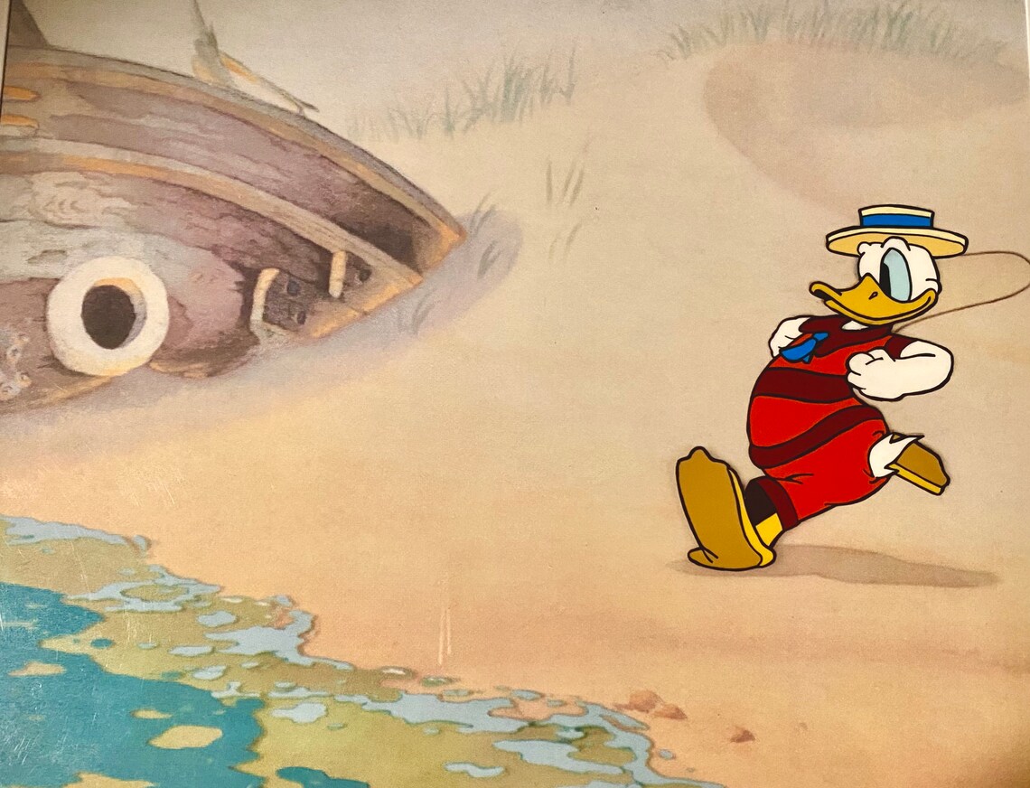 Donald Duck beach Picnic1939 Animation Cel Reproduction | Etsy