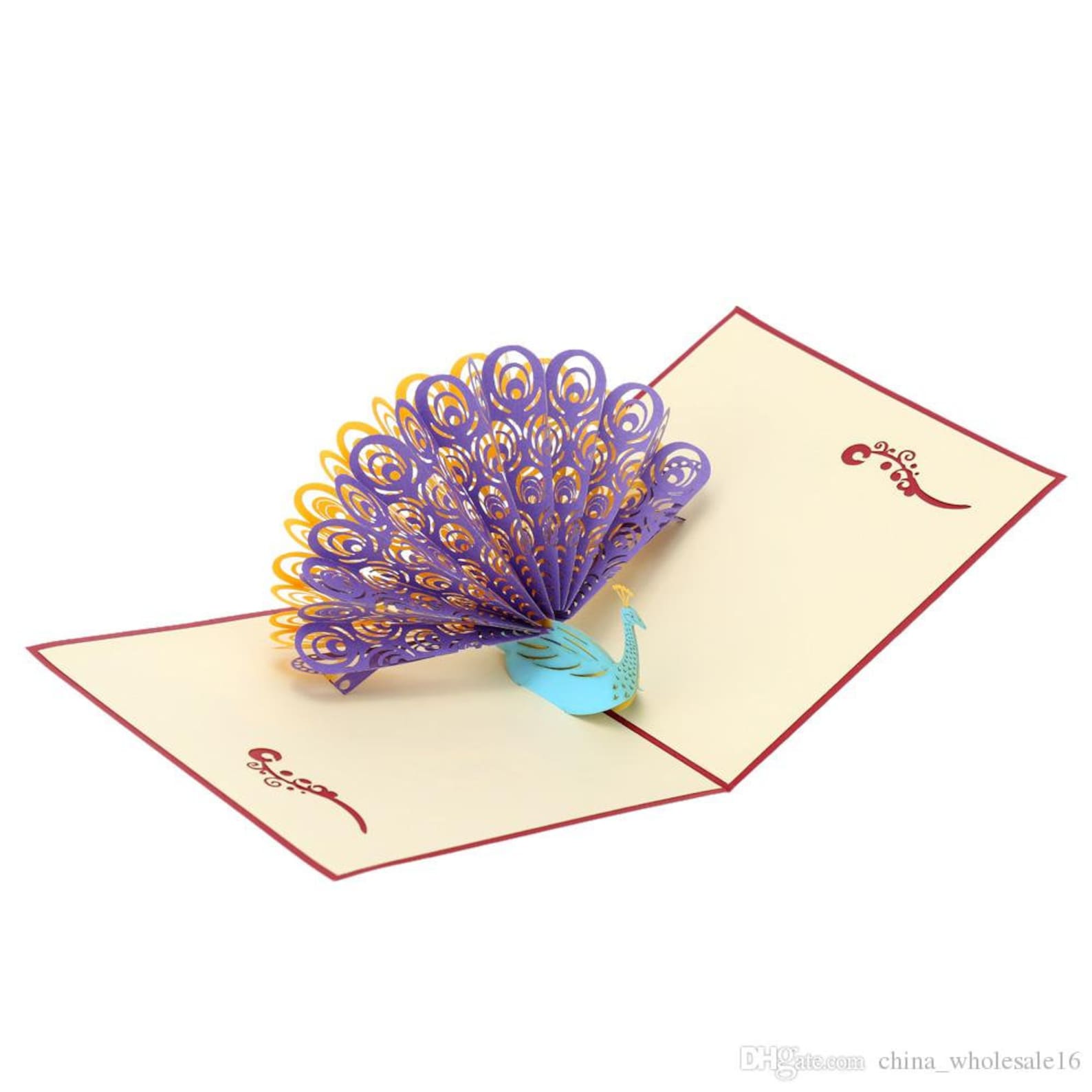 Peacock Card / Kids Card / Bird Card / Handmade 3D Pop-up Greeting Card ...