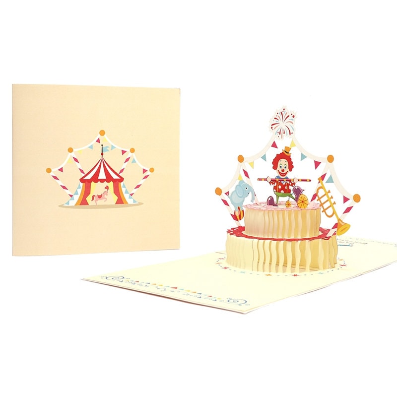 Happy Birthday Card CLOWN 3D Pop up Card Handmade Greeting - Etsy