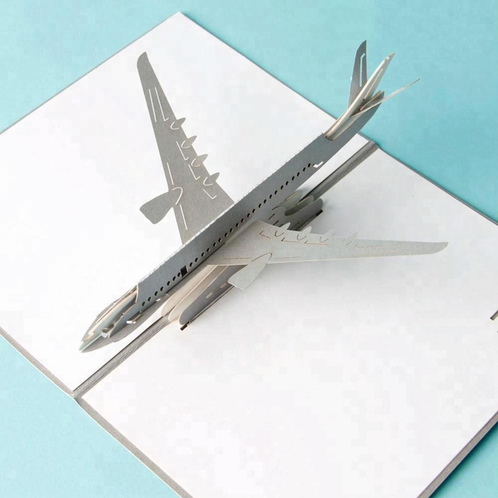 Airplane 3D Pop up Card Good Luck / Have a Safe Journey / Safe Flight ...