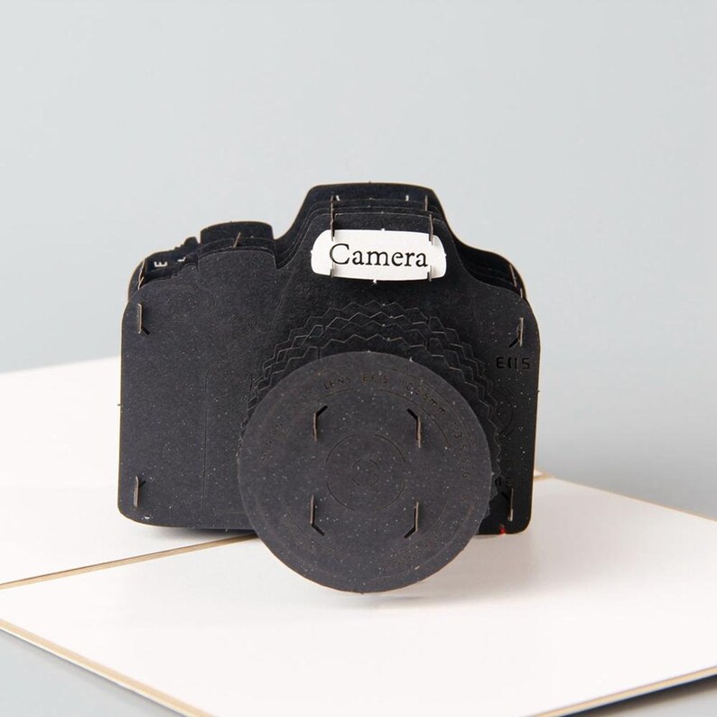 Camera Pop-up Card Unique 3D Gift Cardbirthday Cardgreeting | Etsy