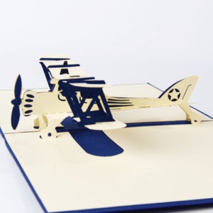 Airplane 3D Pop up Card Good Luck / Have a Safe Journey / Safe Flight ...