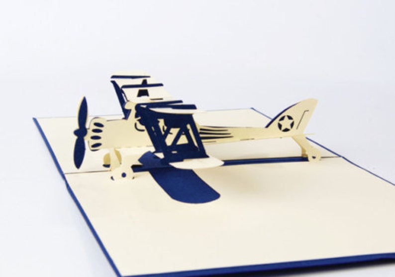 Airplane 3D Pop up Card Good Luck / Have a Safe Journey / Safe Flight ...