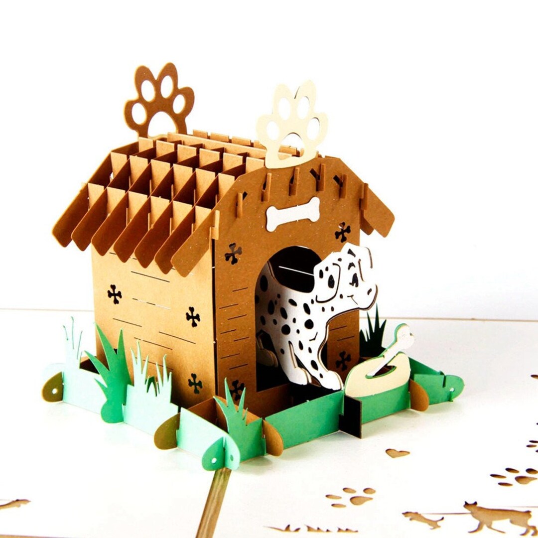 Lovely Dog Lover Card / Dog Card / Paradise Card 3D Pop up Card ...