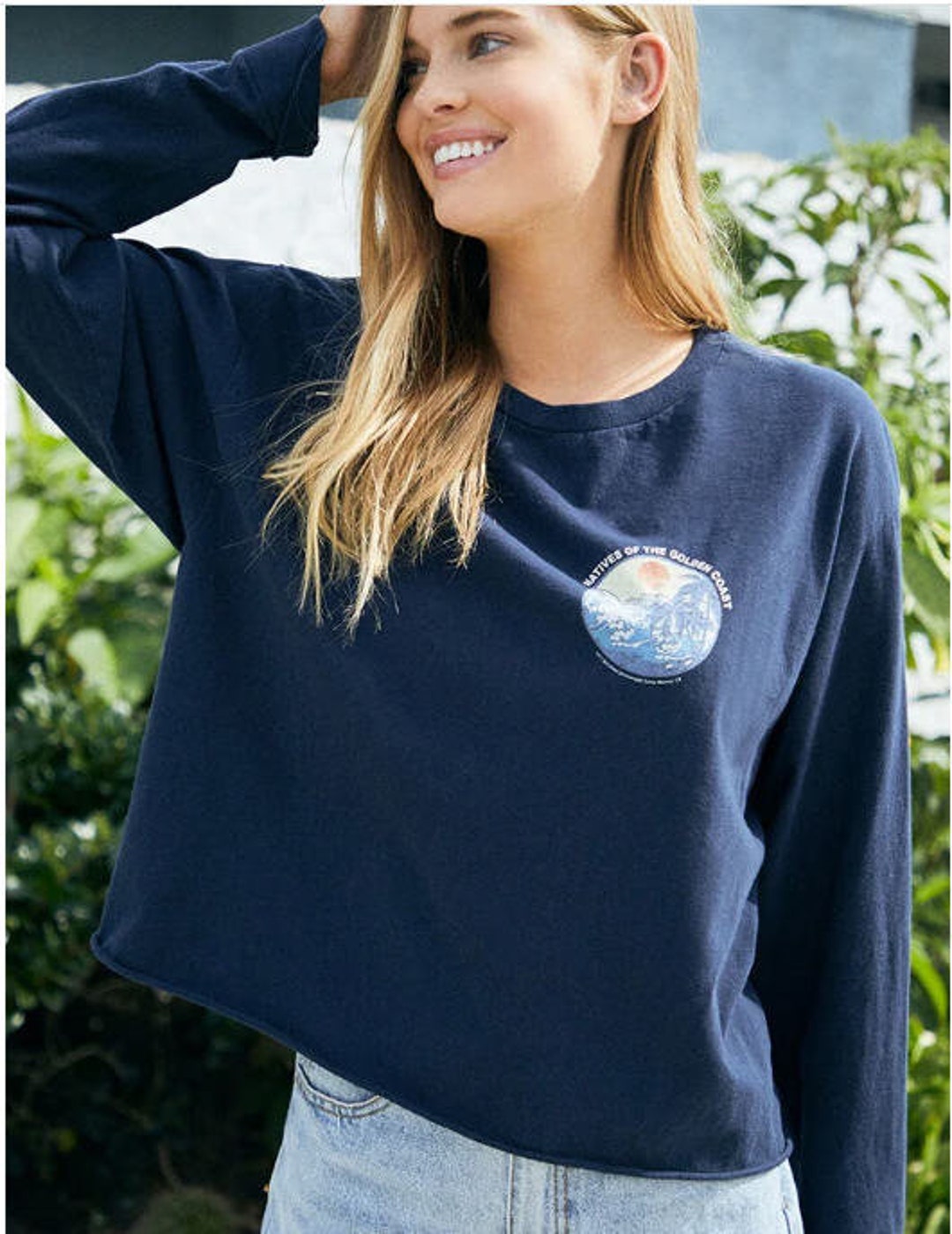 Navy Blue Brandy Melville Soft Cotton Top With Virgin Islands St. Croix ...