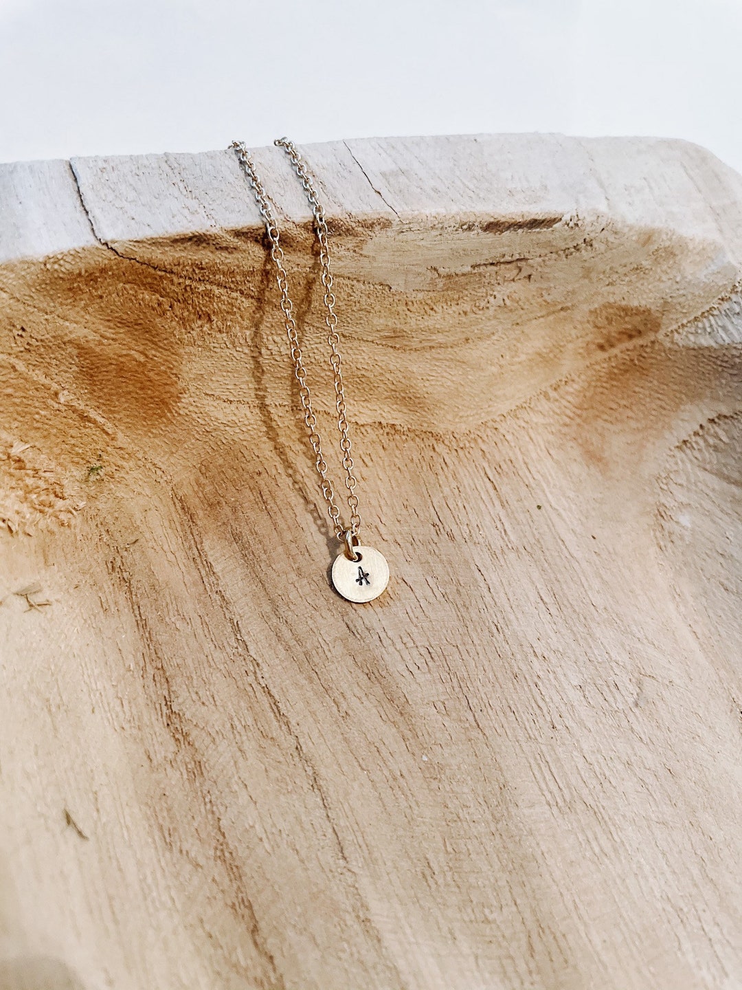 Initial Pendant Necklace - Etsy