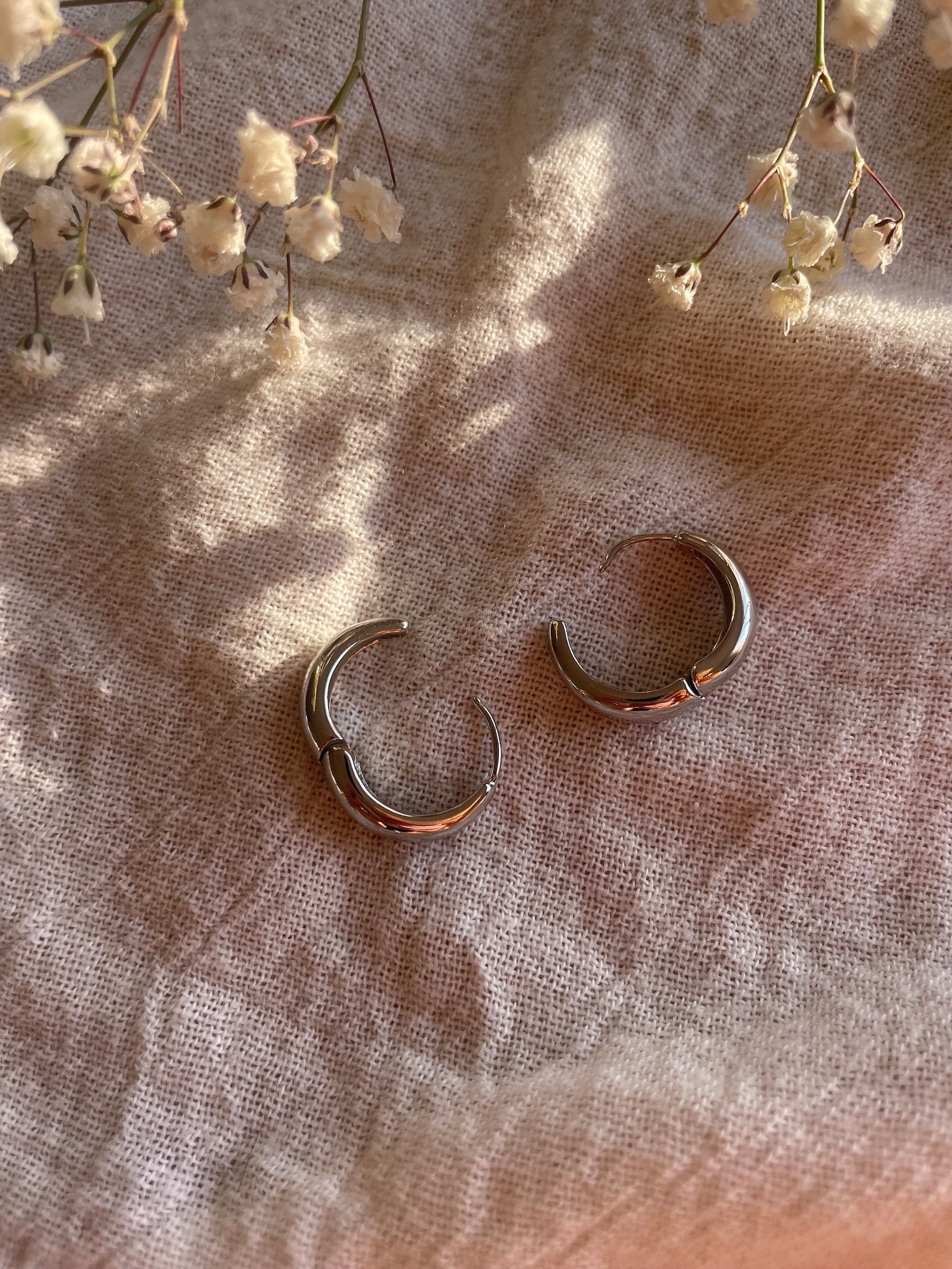 Celeste Huggies// Silver Mini Huggies - Etsy