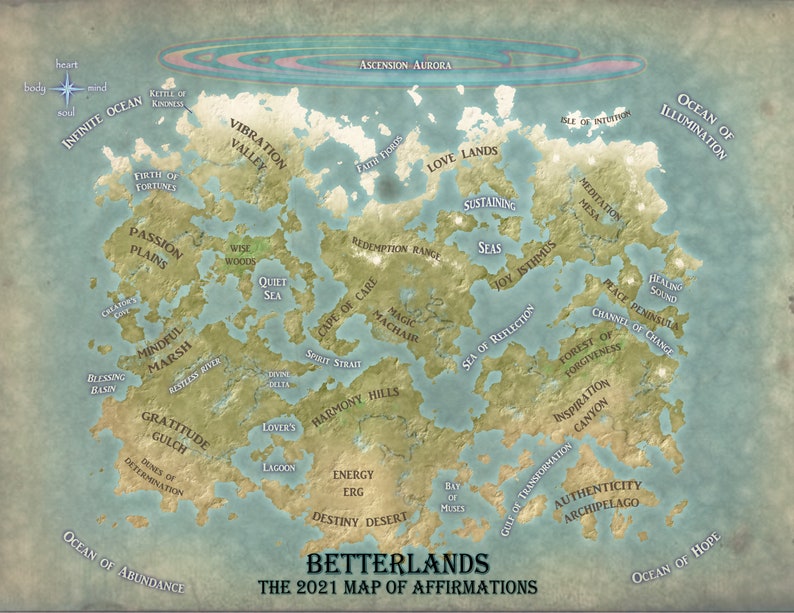 Betterlands Map of Affirmations - Etsy