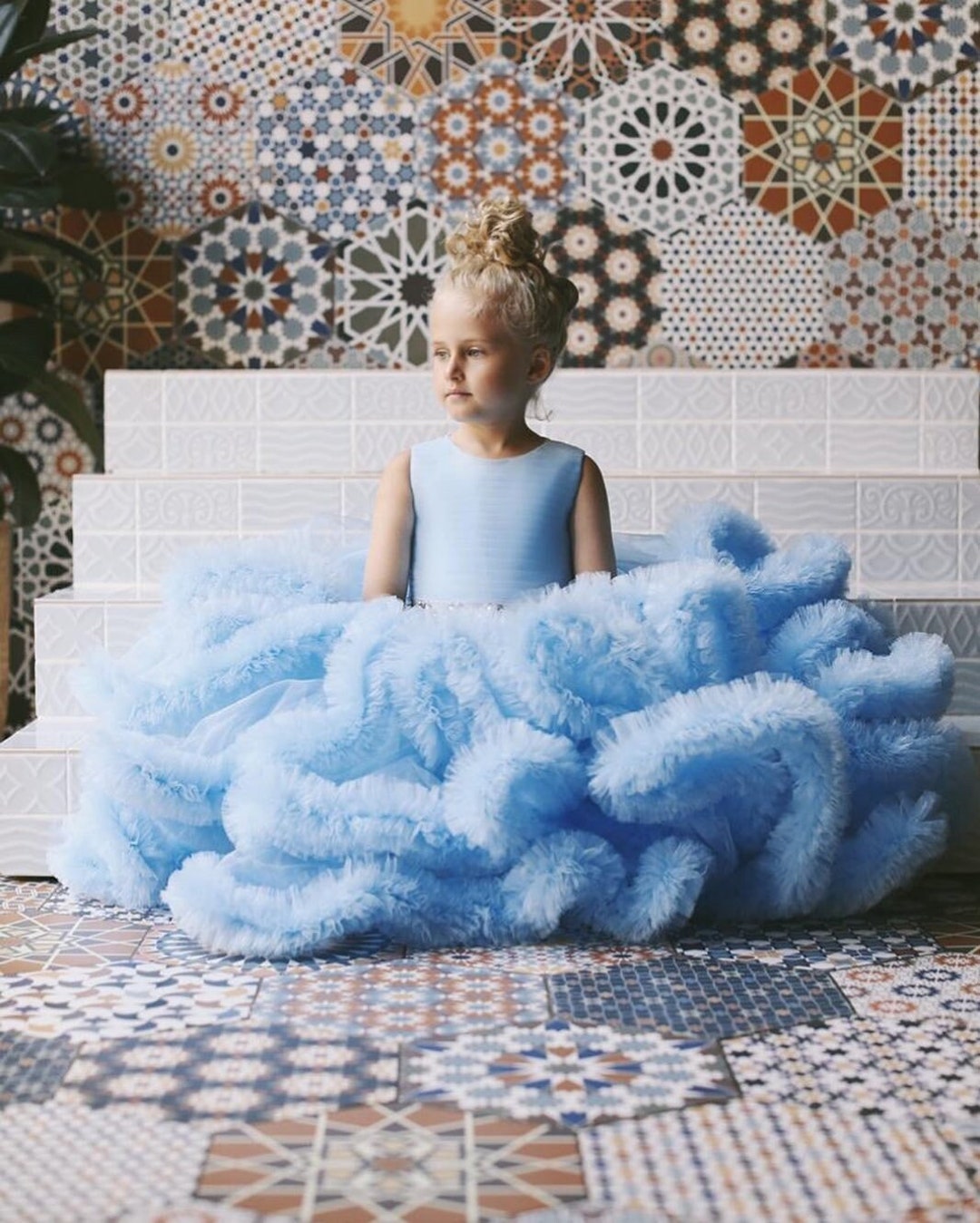 Blue Baby Dress Sky Blue Tulle Dress Baby Girl Dress Special - Etsy