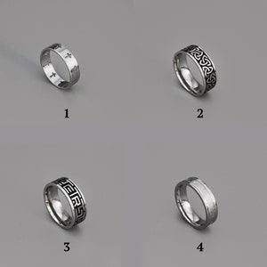 Mens Silver Rings - Stainless Steel Rings - Rings for Men - Set of ...