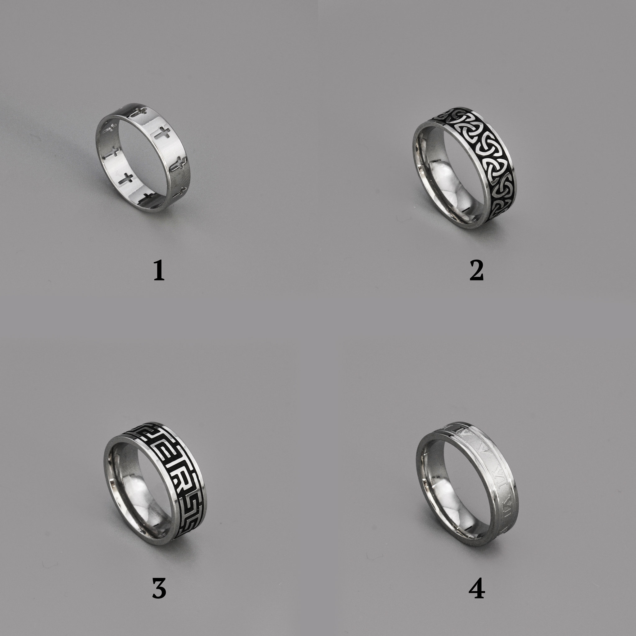 Mens Silver Rings Stainless Steel Rings Rings for Men - Etsy