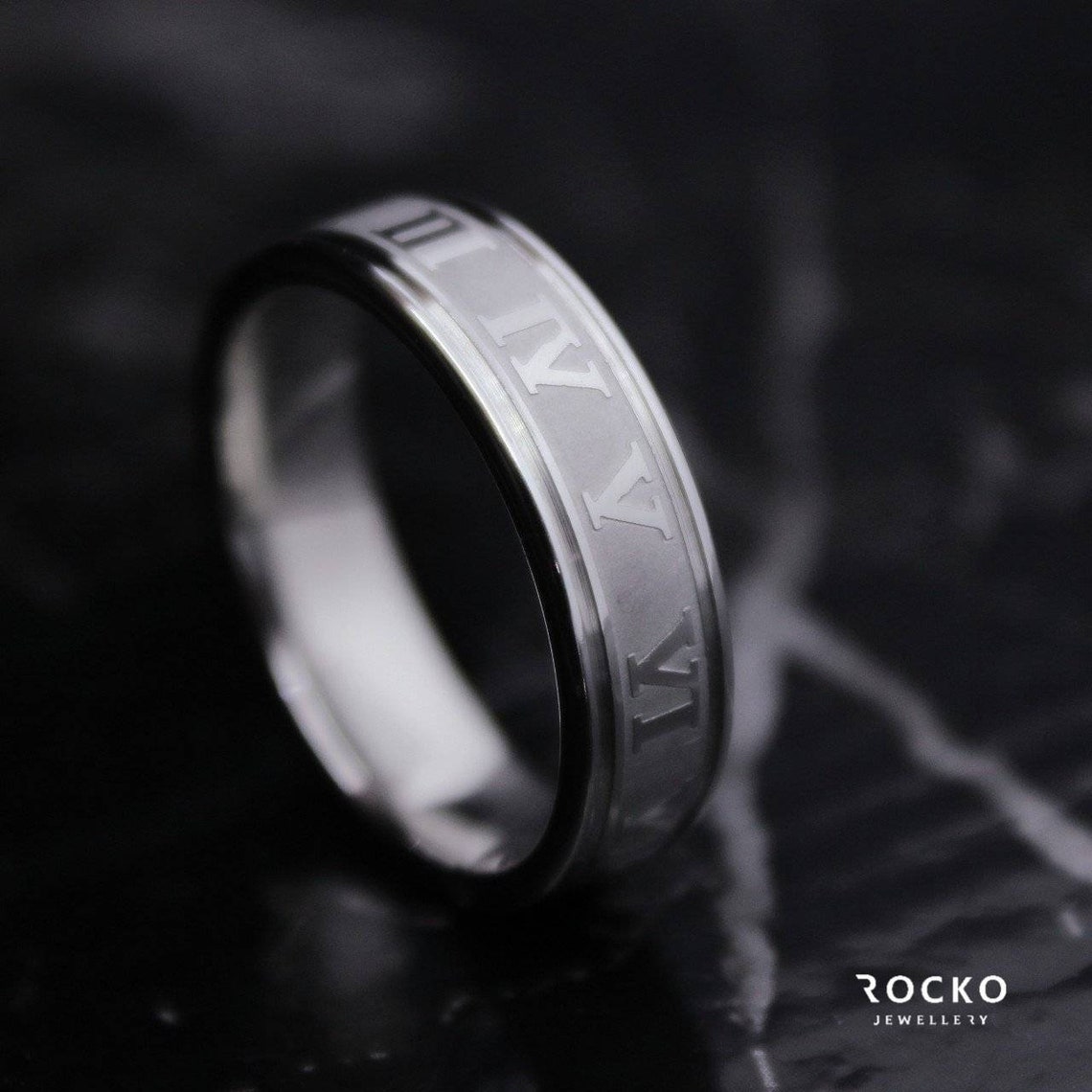Silver Roman Numerals Ring Mens Ring Silver Ring Womens - Etsy
